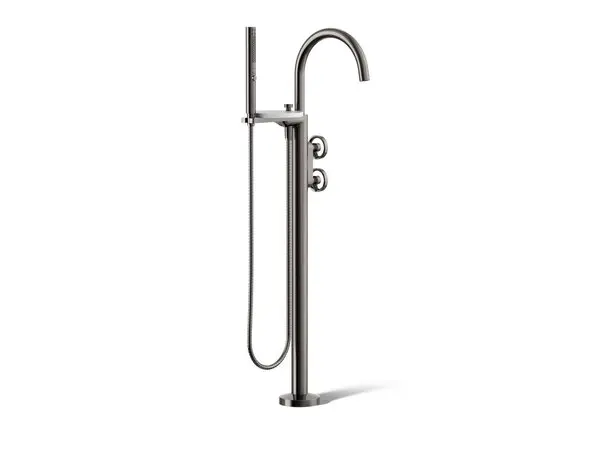 KOHLER Components Floor-mount Bath Filler Trim With Industrial Handles And Handshower - One-color