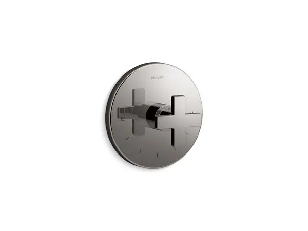 KOHLER Composed Mastershower Temperature Control Valve Trim With Cross Handle - Vibrant Titanium