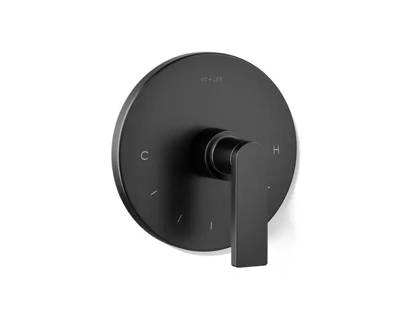 KOHLER Composed Mastershower Temperature Control Valve Trim With Lever Handle - Matte Black