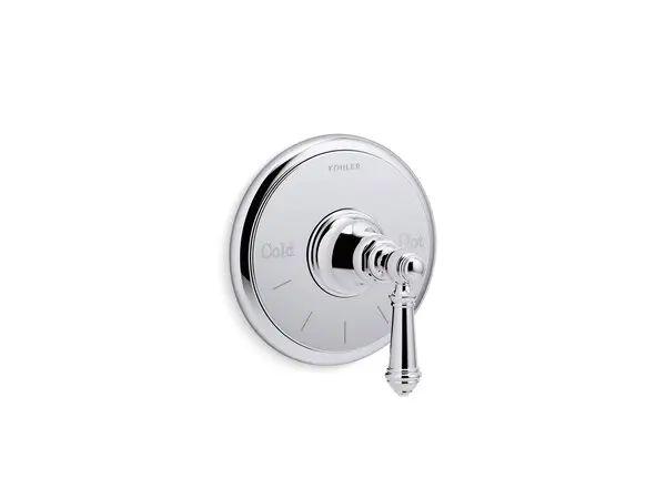 KOHLER Artifacts Mastershower Temperature Control Valve Trim With Lever Handle - Polished Chrome