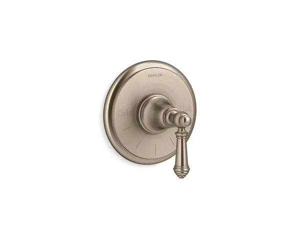 KOHLER Artifacts Mastershower Temperature Control Valve Trim With Lever Handle - Vibrant Brushed Bronze