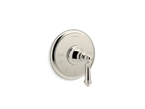 KOHLER Artifacts Mastershower Temperature Control Valve Trim With Lever Handle - Vibrant Polished Nickel