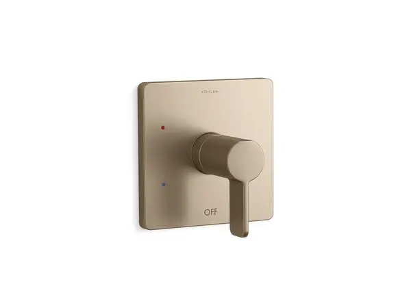KOHLER Parallel Rite-temp Shower Valve Trim - Vibrant Brushed Bronze