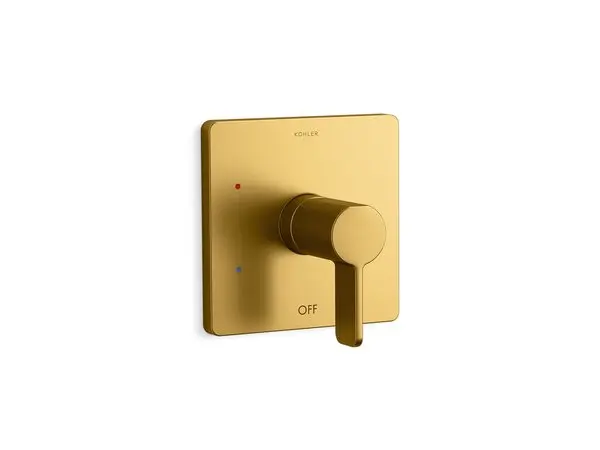 KOHLER Parallel Rite-temp Shower Valve Trim - Vibrant Brushed Moderne Brass