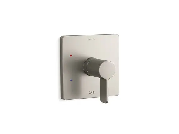 KOHLER Parallel Rite-temp Shower Valve Trim - Vibrant Brushed Nickel