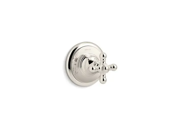 KOHLER Artifacts Mastershower Transfer Valve Trim With Cross Handle - Vibrant Polished Nickel