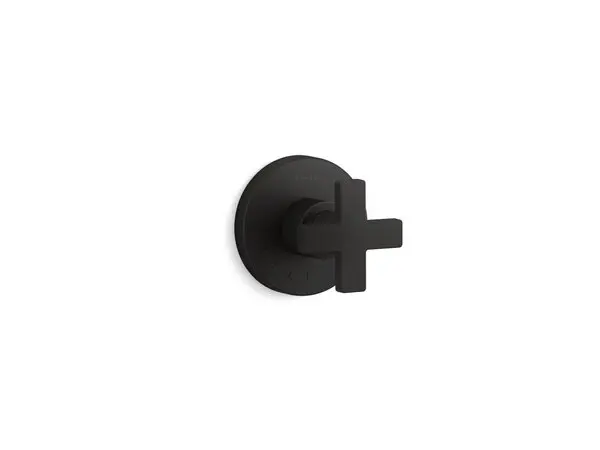KOHLER Composed Mastershower Volume Control Valve Trim With Cross Handle - Matte Black