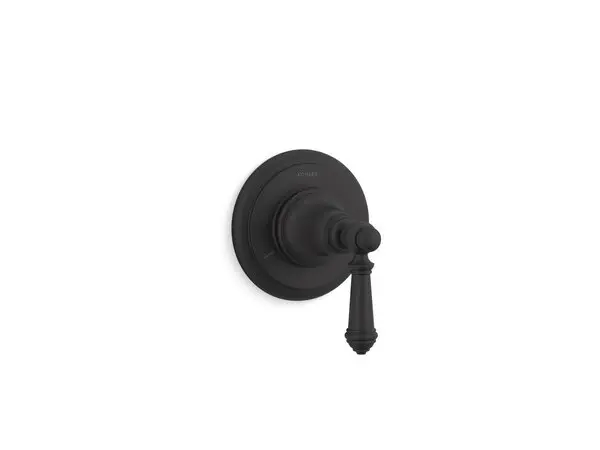 KOHLER Artifacts Mastershower Transfer Valve Trim With Lever Handle - Matte Black