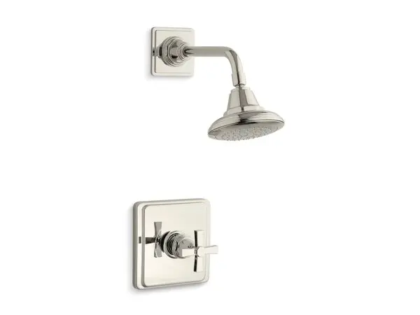 KOHLER Pinstripe Pure Rite-temp Shower Trim Kit With Cross Handle, 2.5 Gpm - One-color