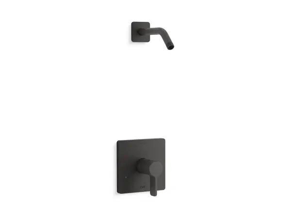 KOHLER Parallel Rite-temp Shower Trim Kit, Without Showerhead - Matte Black