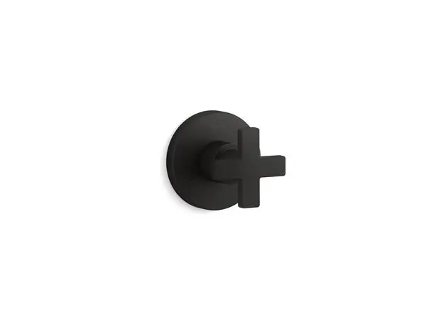 KOHLER Composed Mastershower Transfer Valve Trim With Cross Handle - Matte Black