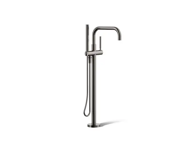 KOHLER Purist Floor-mount Bath Filler Trim With Handshower - Vibrant Titanium