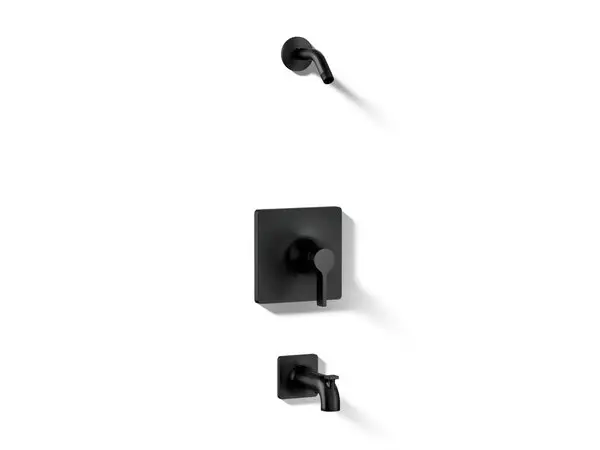 KOHLER Venza Rite-temp Bath And Shower Trim Kit, Without Showerhead - Matte Black