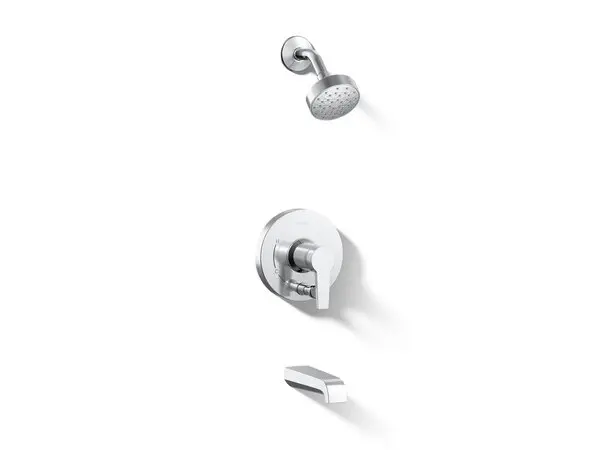 KOHLER Pitch Rite-temp Bath And Shower Trim Kit With Push-button Diverter, 1.75 Gpm - Polished Chrome
