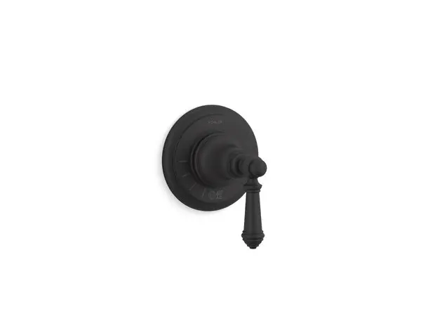 KOHLER Artifacts Mastershower Volume Control Valve Trim With Lever Handle - Matte Black