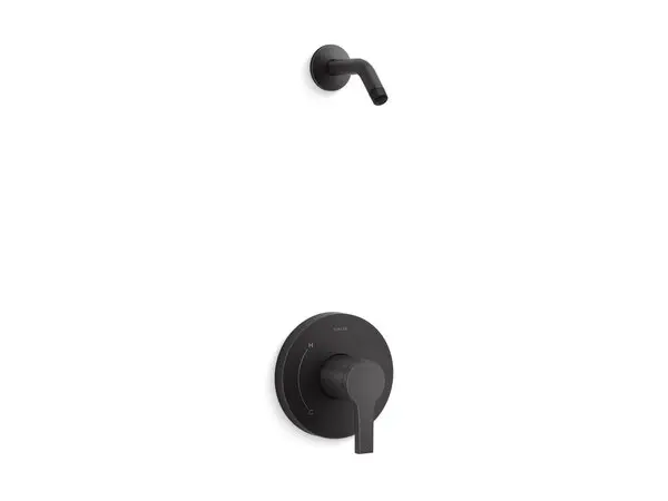 KOHLER Elate Rite-temp Shower Trim Kit, Without Showerhead - Matte Black