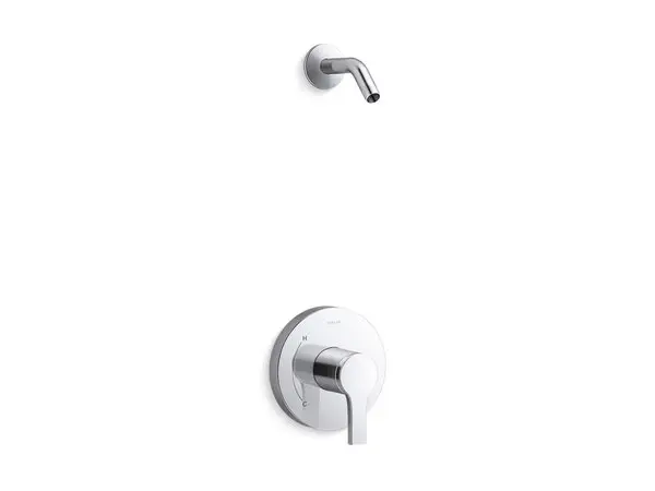 KOHLER Elate Rite-temp Shower Trim Kit, Without Showerhead - Polished Chrome