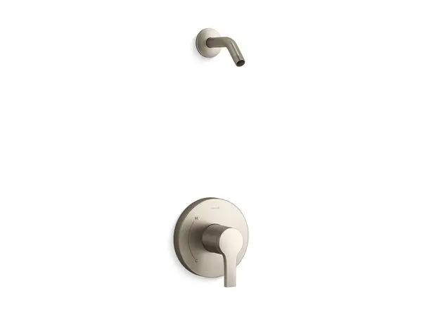 KOHLER Elate Rite-temp Shower Trim Kit, Without Showerhead - Vibrant Brushed Nickel