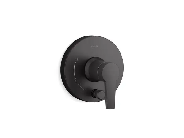 KOHLER Pitch Rite-temp Valve Trim With Push-button Diverter - Matte Black