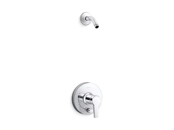 KOHLER Pitch Rite-temp Shower Trim Kit With Push-button Diverter, Less Showerhead - Polished Chrome