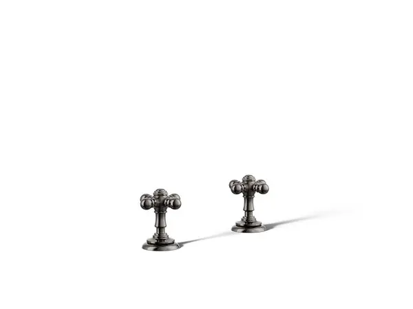 KOHLER Artifacts Deck-mount Bath Faucet Handle Trim With Cross Design - Vibrant Titanium