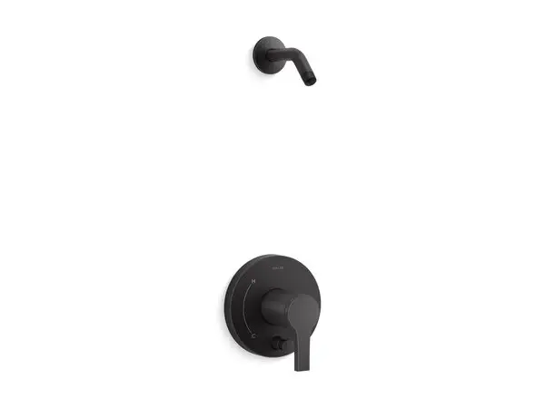 KOHLER Elate Rite-temp Shower Trim Kit With Push-button Diverter, Without Showerhead - Matte Black