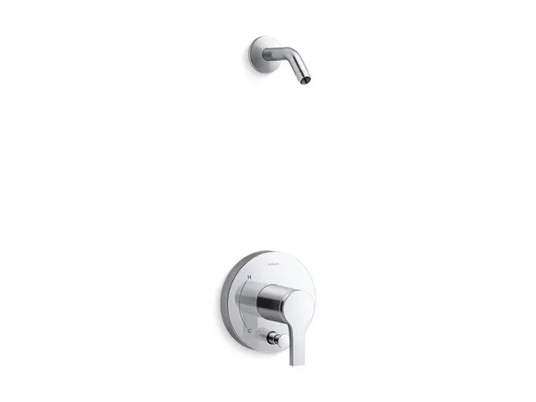 KOHLER Elate Rite-temp Shower Trim Kit With Push-button Diverter, Without Showerhead - Polished Chrome