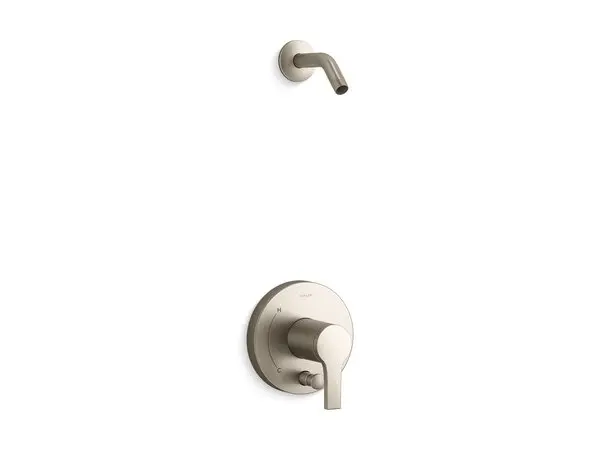 KOHLER Elate Rite-temp Shower Trim Kit With Push-button Diverter, Without Showerhead - Vibrant Brushed Nickel