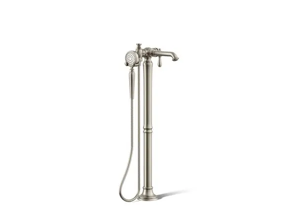 KOHLER Artifacts Floor-mount Bath Filler Trim With Handshower - Vibrant Brushed Nickel