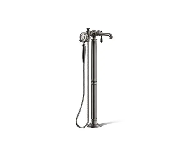 KOHLER Artifacts Floor-mount Bath Filler Trim With Handshower - Vibrant Titanium
