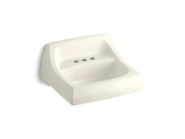 KOHLER Kingston 21-1/4" X 18-1/8" Wall-mount/concealed Arm Carrier Bathroom Sink With 4" Centerset Faucet Holes - One-color