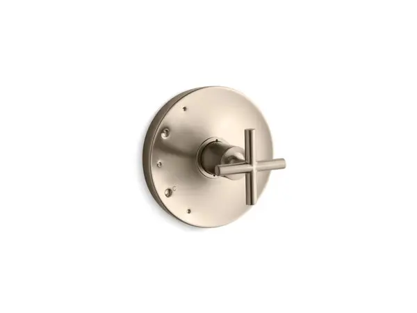 KOHLER Purist Rite-temp Valve Trim With Cross Handle - Vibrant Brushed Bronze
