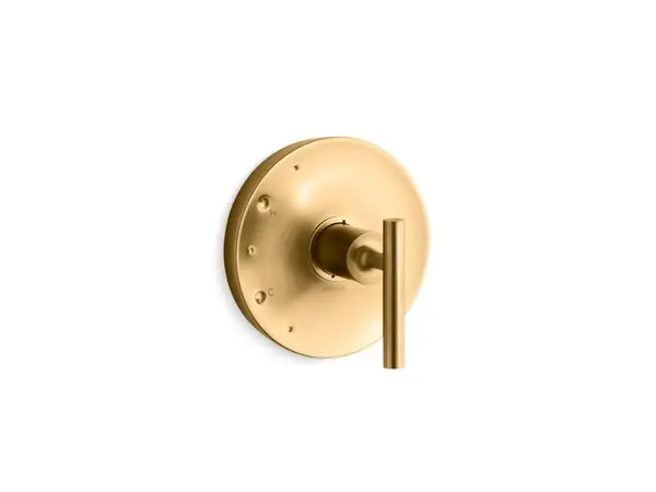 KOHLER Purist Rite-temp Valve Trim With Lever Handle - Vibrant Brushed Moderne Brass