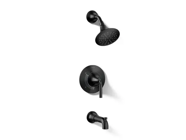 KOHLER Tone Rite-temp Bath And Shower Trim Kit, 2.5 Gpm - Matte Black