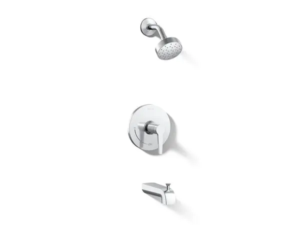 KOHLER Pitch Rite-temp Bath And Shower Trim Kit, 2.5 Gpm - Polished Chrome