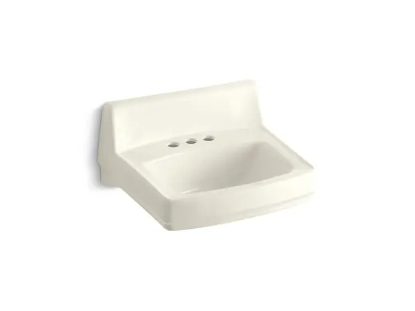 KOHLER Greenwich 20-3/4" X 18-1/4" Wall-mount/concealed Arm Carrier Bathroom Sink With 4" Centerset Faucet Holes - One-color