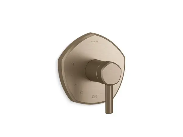 KOHLER Occasion Rite-temp Valve Trim With Lever Handle - Vibrant Brushed Bronze