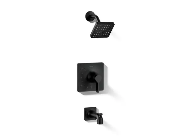 KOHLER Venza Rite-temp Bath And Shower Trim Kit, 1.75 Gpm - Matte Black
