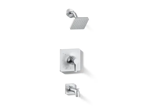 KOHLER Venza Rite-temp Bath And Shower Trim Kit, 1.75 Gpm - Polished Chrome