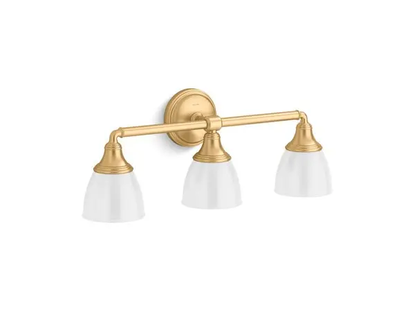 KOHLER Devonshire Three-light Sconce - Brushed Moderne Brass