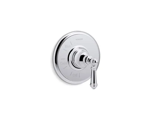 KOHLER Artifacts Rite-temp Valve Trim With Lever Handle - Polished Chrome