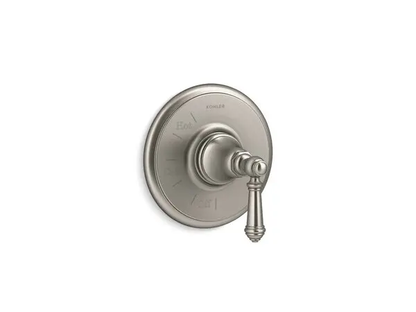 KOHLER Artifacts Rite-temp Valve Trim With Lever Handle - Vibrant Brushed Nickel