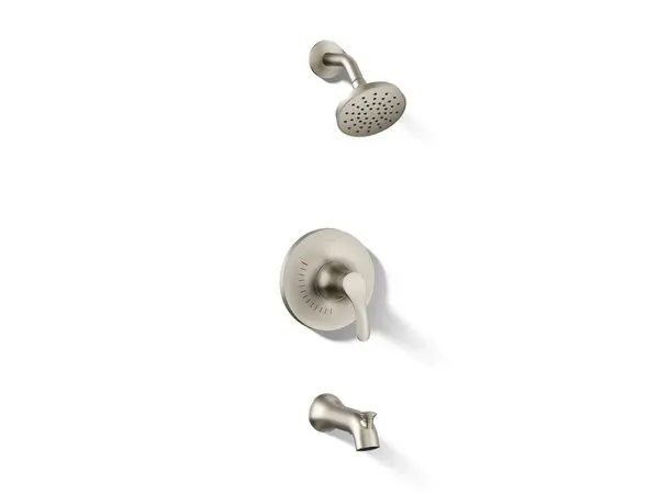 KOHLER Simplice Rite-temp Bath And Shower Trim Kit, 1.75 Gpm - Vibrant Brushed Nickel