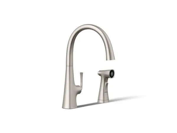 KOHLER Graze Single-handle Kitchen Sink Faucet With Two-function Side Sprayer - One-color