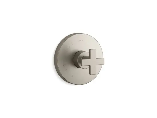 KOHLER Composed Rite-temp Valve Trim With Cross Handle - Vibrant Brushed Nickel