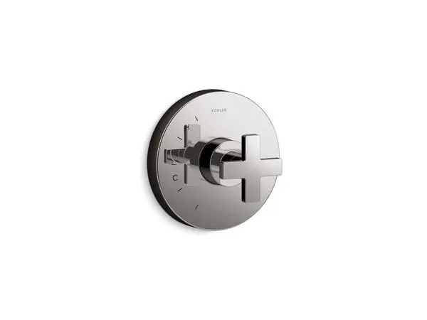 KOHLER Composed Rite-temp Valve Trim With Cross Handle - Vibrant Titanium