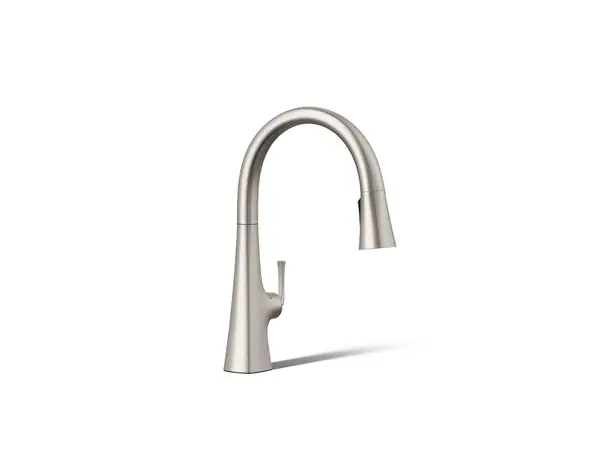 KOHLER Graze Touchless Pull-down Kitchen Sink Faucet With Three-function Sprayhead - One-color