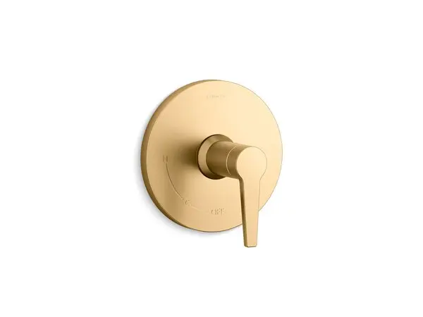 KOHLER Pitch Rite-temp Valve Trim - Vibrant Brushed Moderne Brass
