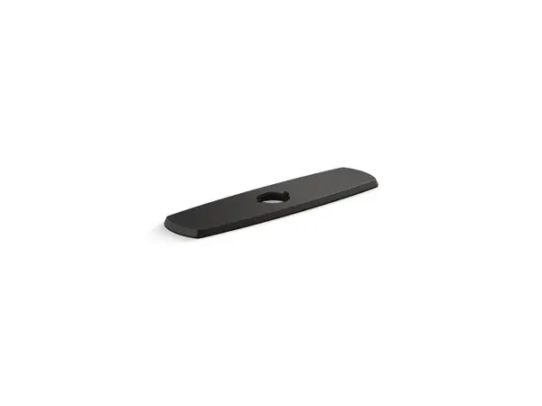 KOHLER Graze Three-hole Kitchen Faucet Escutcheon - Matte Black