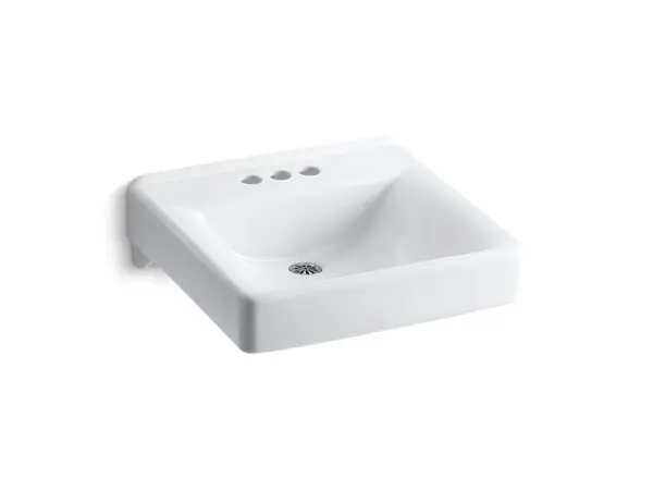 KOHLER Soho 20" X 18" Wall-mount/concealed Arm Carrier Bathroom Sink With 4" Centerset Faucet Holes - One-color